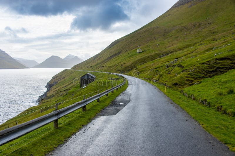Single Lane Road stock photo. Image of landscape, hill - 357627630