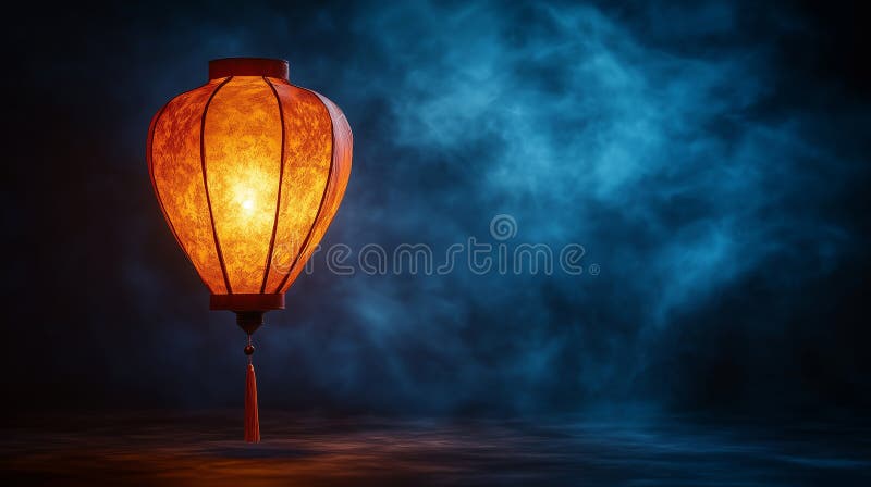 A Single Lantern Glows Brightly in the Dark, Symbolizing Hope during ...
