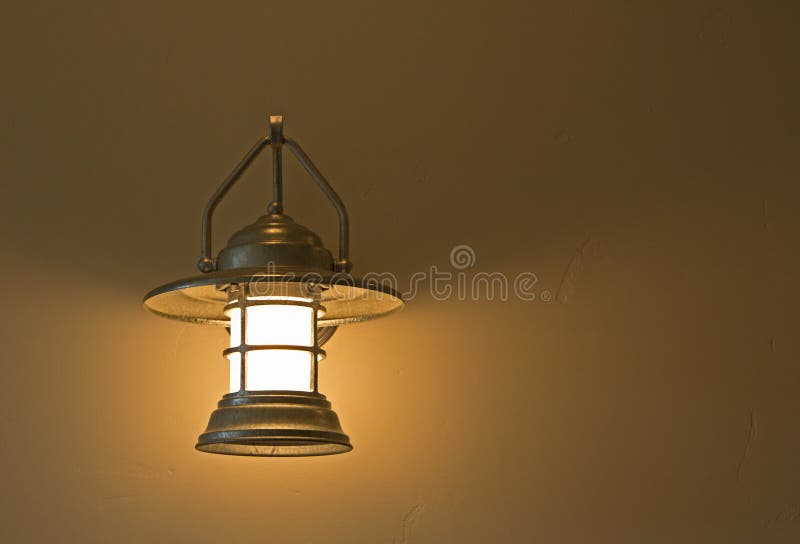 Single Lantern on Gold Background Stock Photo - Image of gold, vintage ...