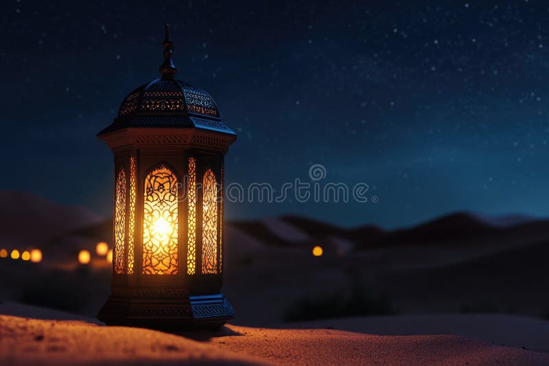 A Single Lantern Lit Up on a Snowy Night, Providing Warmth and Light ...