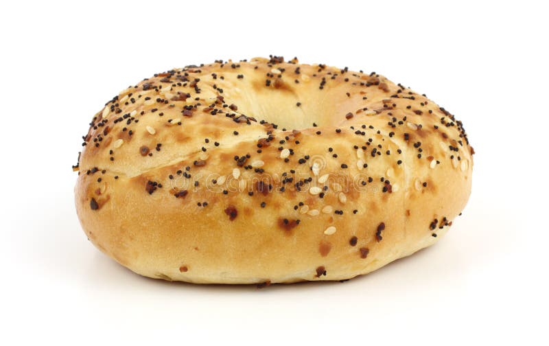 Single Large Bagel stock image. Image of flour, delicious - 16297535