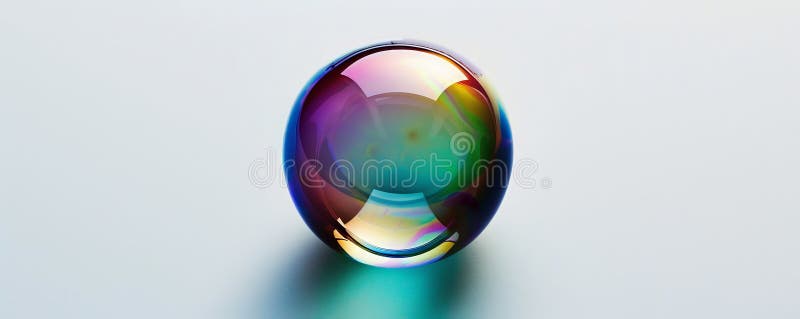 A Single Large Bubble Floating in the Center of a Pure White Background ...