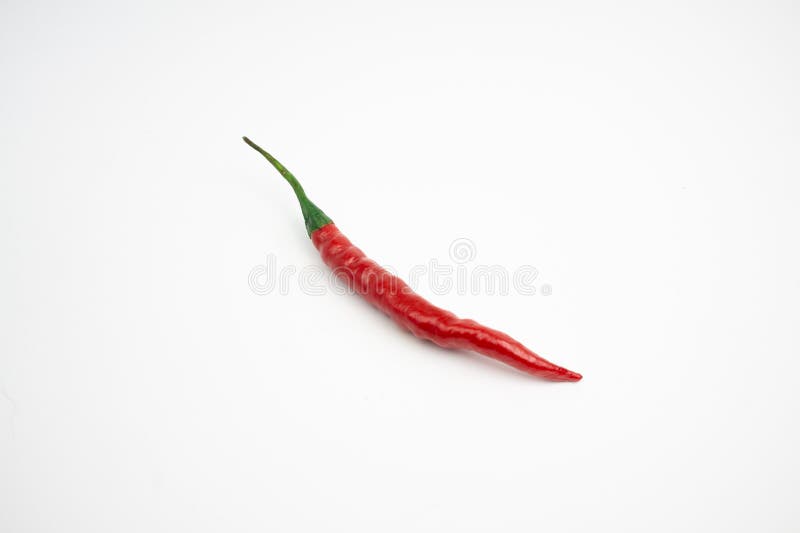 Single Large Red Chili. Typical Indonesian, Isolated on a White ...