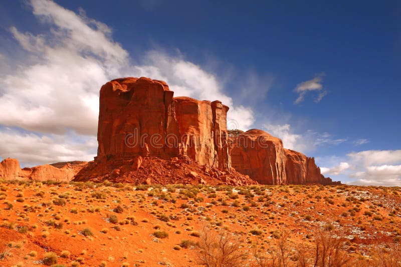 Single Large Rock Formation Monument Valley Stock Photos - Free ...