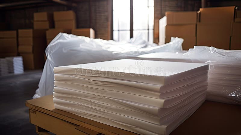 Single-layer Foam Sheets, a Versatile Packaging Material. Stock Image ...