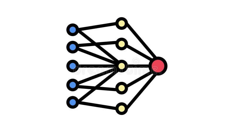 Single Layer Neural Network Line Icon Animation Stock Footage - Video ...