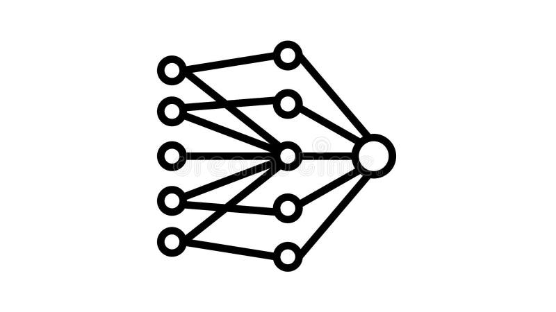 Single Layer Neural Network Line Icon Animation Stock Footage - Video ...