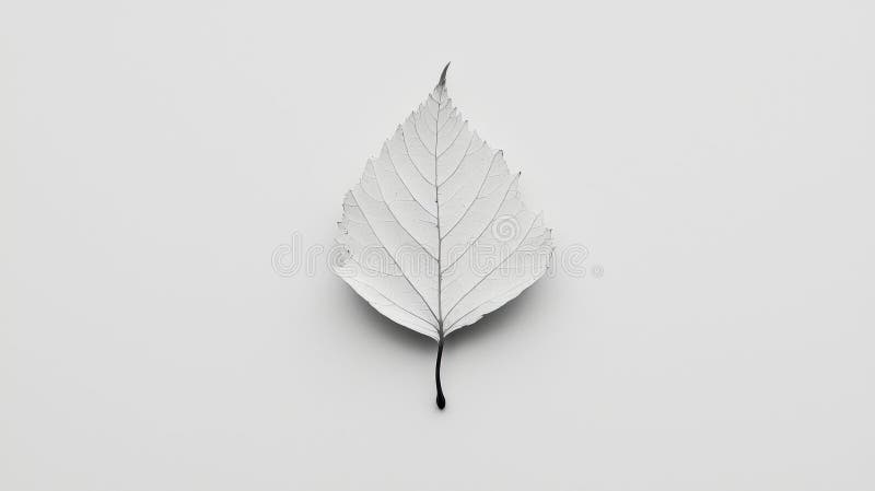 A Single Leaf in Black and White. Stock Photo - Image of numerous ...