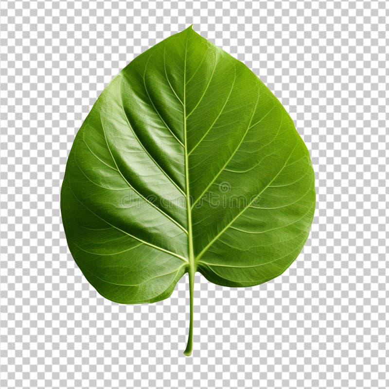 A Single Leaf Isolated on Transparent Background Stock Illustration ...