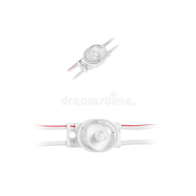 Single LED Module on White Background Stock Photo - Image of circuit ...