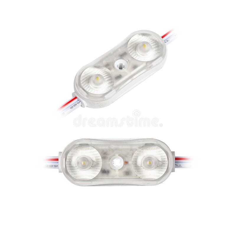 Single LED Module on White Background Stock Image - Image of concept ...