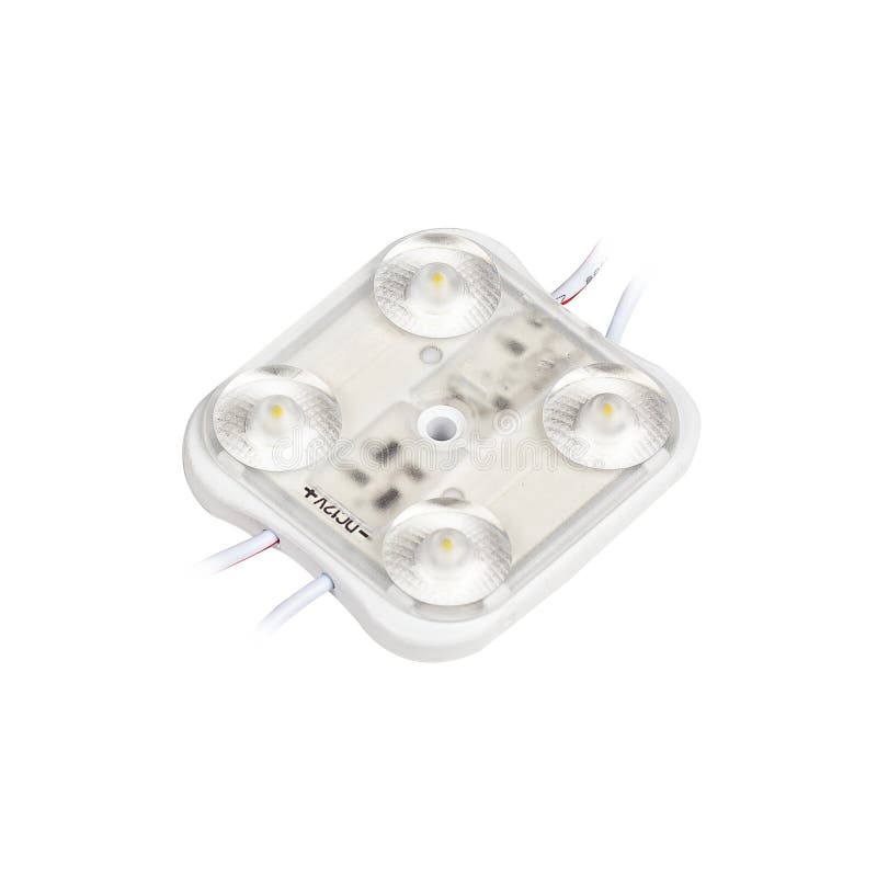 Single LED Module on White Background Stock Photo - Image of circuit ...