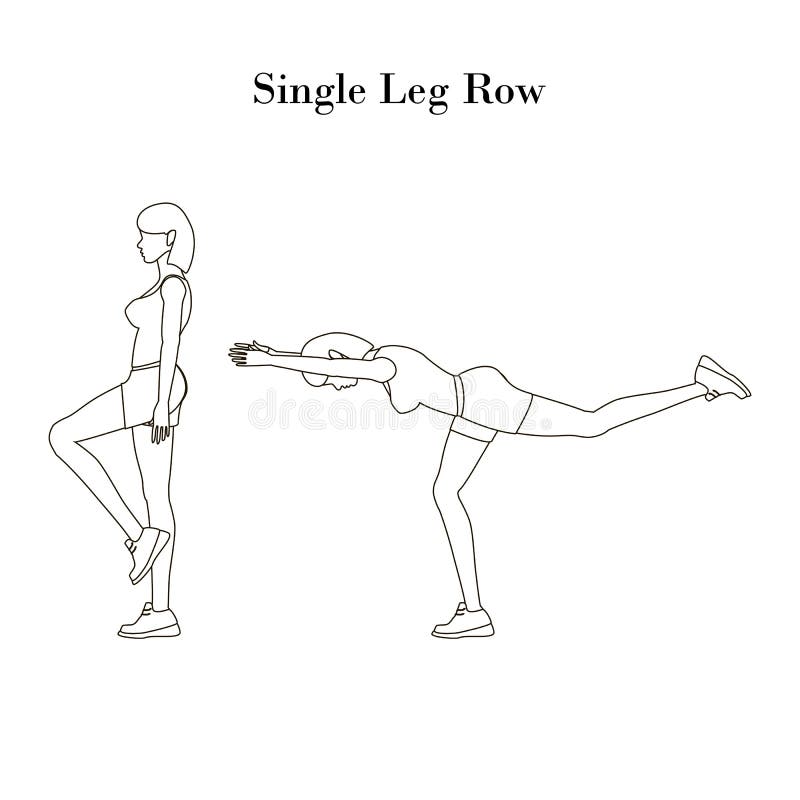 Single Leg Deadlift Images Stock Illustrations – 24 Single Leg Deadlift ...