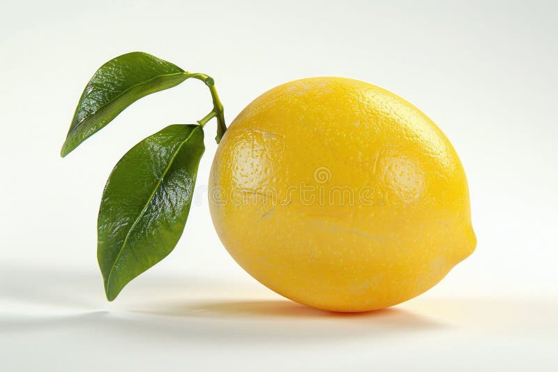 Single Lemon Leaf Placed White Surface Stock Photos - Free & Royalty ...
