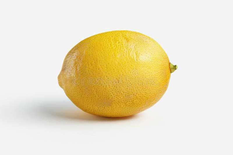 A Single Lemon Sits on a White Surface Stock Image - Image of interior ...