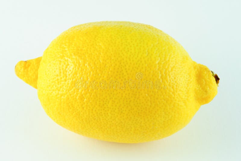 A Single Lemon on White Background Stock Image - Image of fruit ...