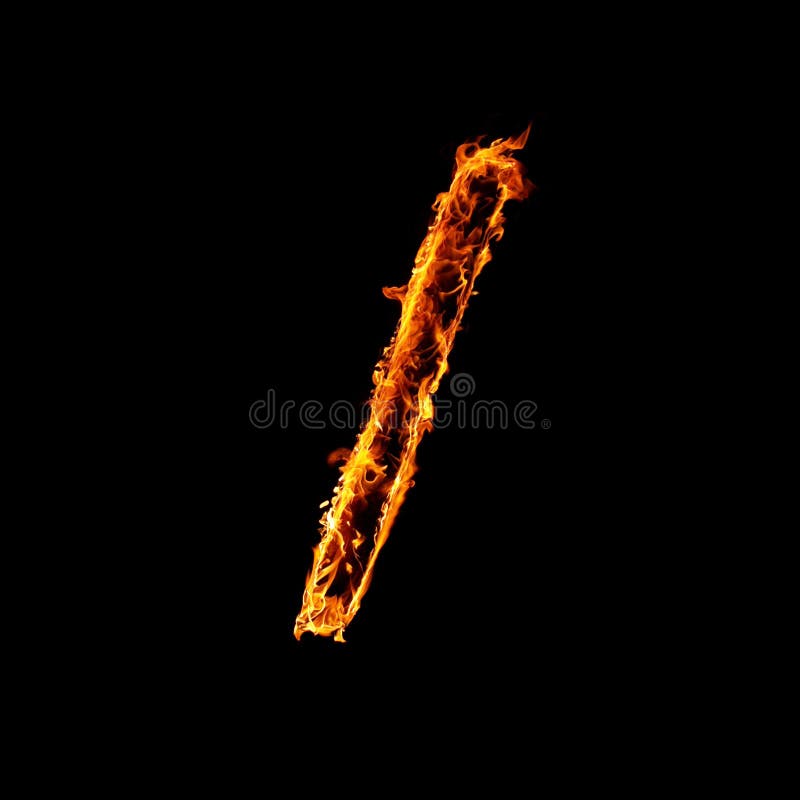 Single Letter of Fire Flames Alphabet Stock Illustration - Illustration ...