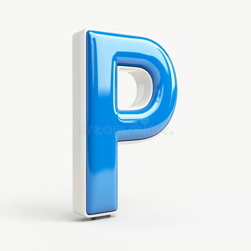 Blue Letter P stock illustration. Illustration of digital - 335258944