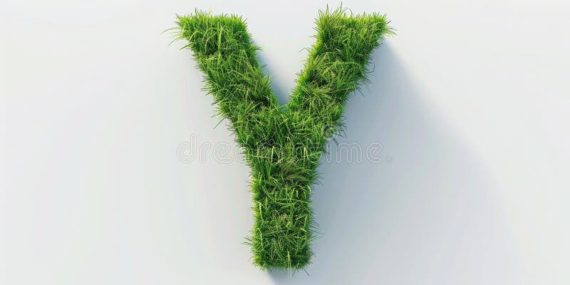 A Single Letter Y Written on a Green Grass Surface, Often Used As a ...
