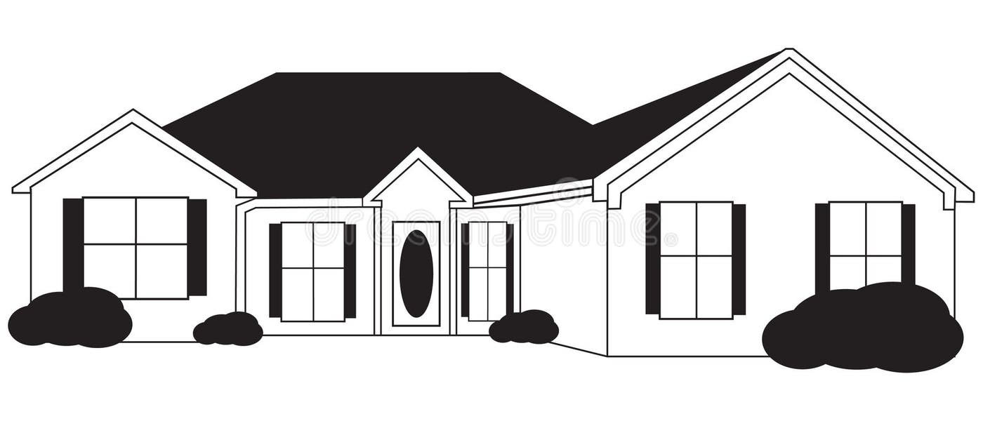 Single Story House Stock Illustrations – 3,748 Single Story House Stock ...