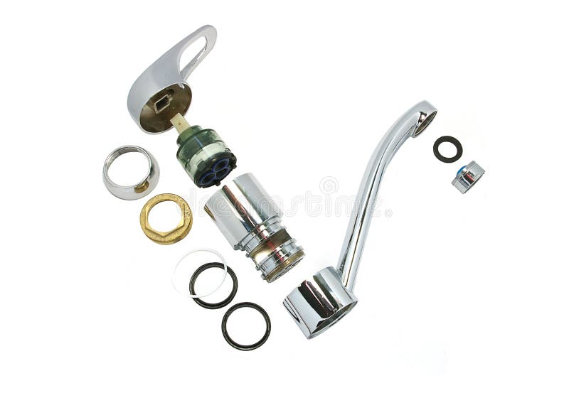 Single Lever Kitchen Faucet Inside Stock Image - Image of ring, kitchen ...