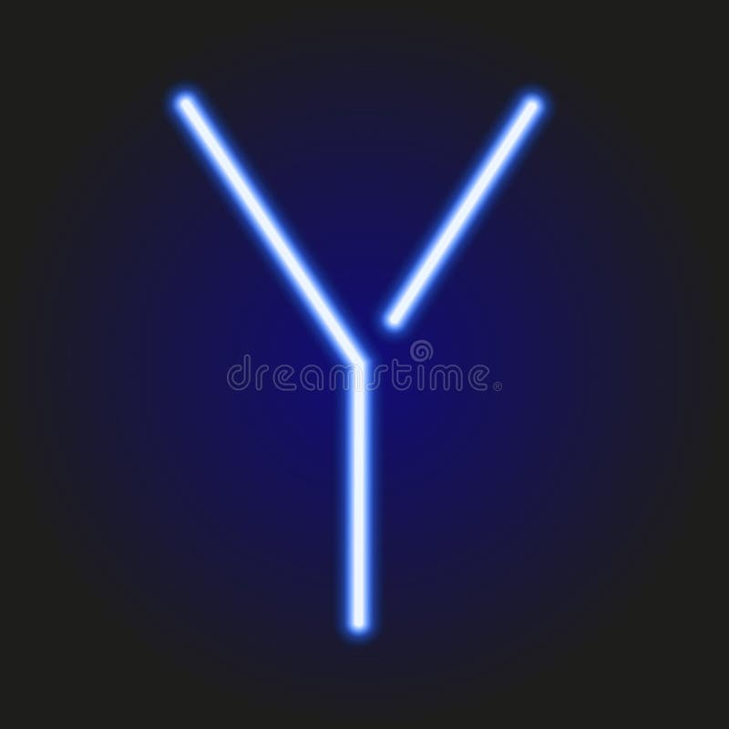 Single Light Blue Neon Letter P Vector Illustration Stock Vector ...