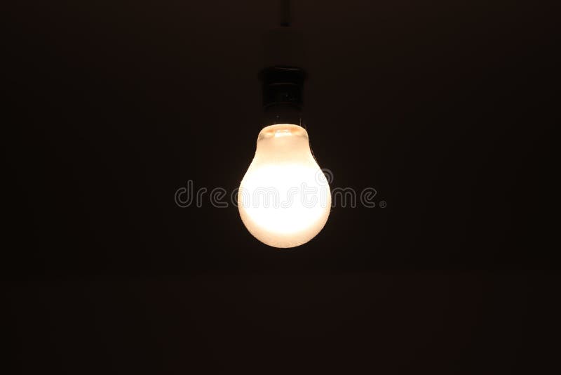 Single Light Bulb Hanging from the Ceiling Stock Photo - Image of high ...