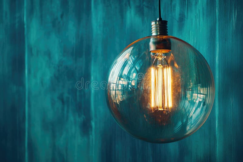 A Single Light Bulb Hangs from the Ceiling in a Typical Residential ...