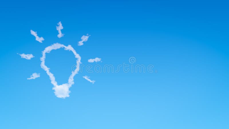 Light Bulb Shape Cloud stock illustration. Illustration of idea - 120211832