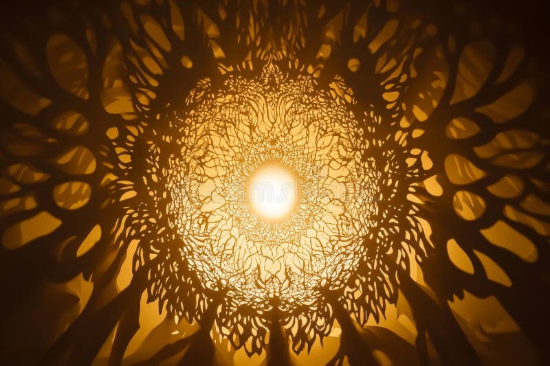 A Single Light Source Beautifully Highlights Intricate Cut-out Paper ...