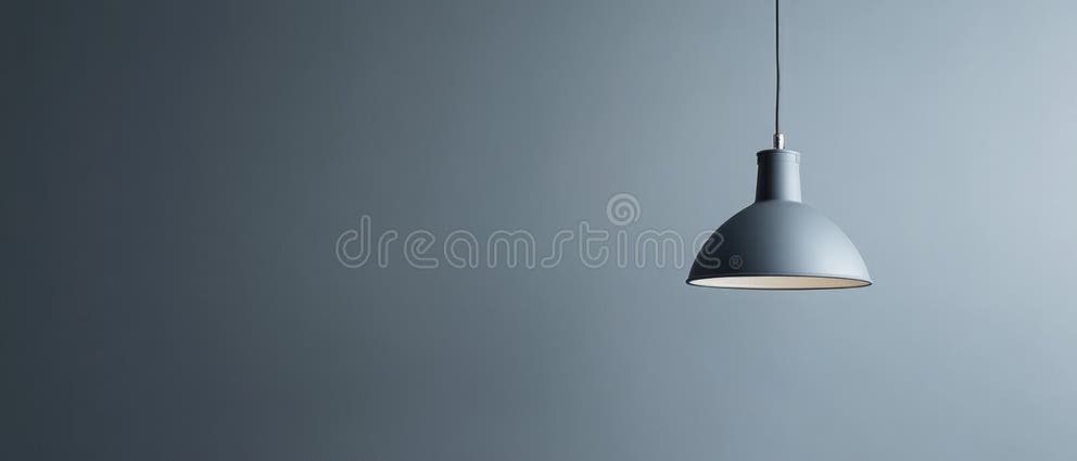 A Single Light Source Hangs from the Ceiling Stock Image - Image of ...