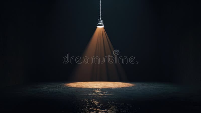 Single Light Source Illuminates Darkened Room Stock Photos - Free ...