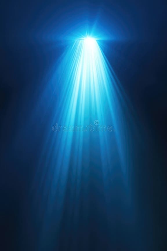 A Single Light Source Shining Brightly Against a Dark Backdrop Stock ...