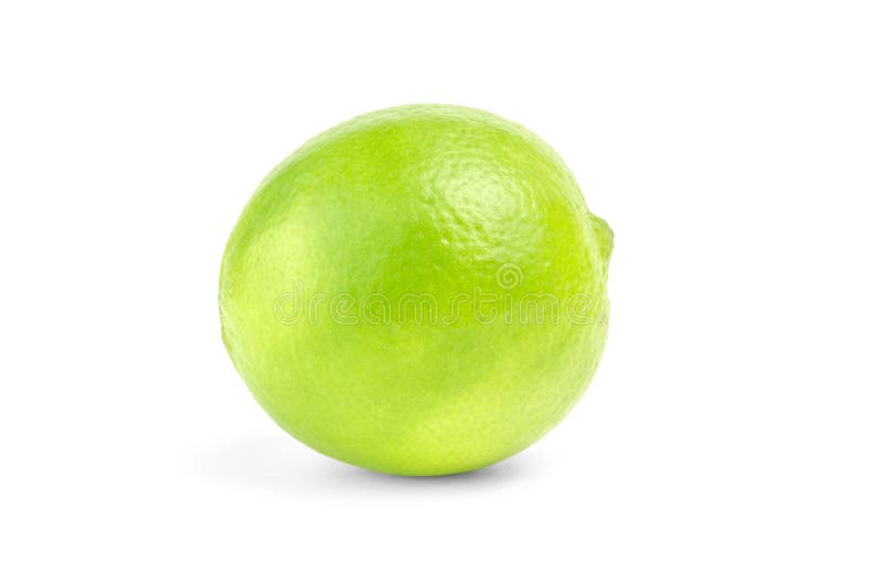 Single Lime on White Background Stock Image - Image of white, healthy ...