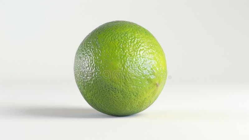A Single Lime Sitting on a White Surface Stock Image - Image of citrus ...