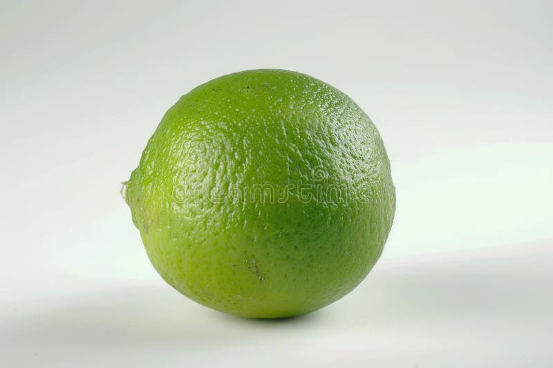 A Single Lime Sitting on a White Surface, Ready for Use or Display ...