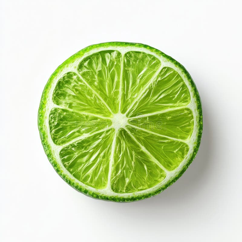 Fresh Lime Slice Isolated on White Background Stock Illustration ...