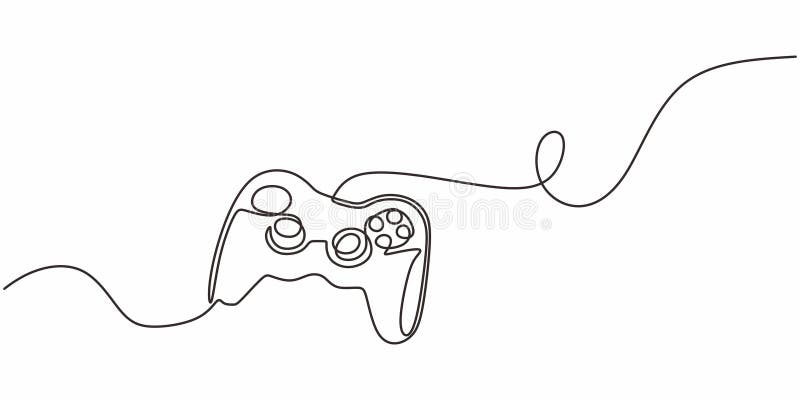 Single Line Art Joystick Stock Illustrations – 235 Single Line Art ...