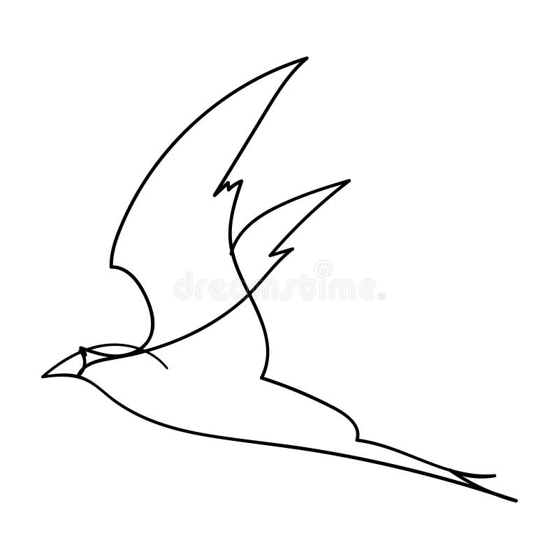 Sparrow Drawing Single Line Stock Illustrations – 127 Sparrow Drawing ...