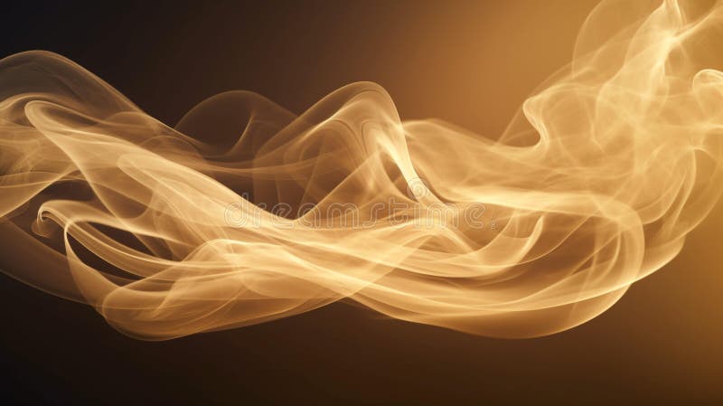 A Single Line of Beige Smoke As it Twists and Turns, Creating a ...