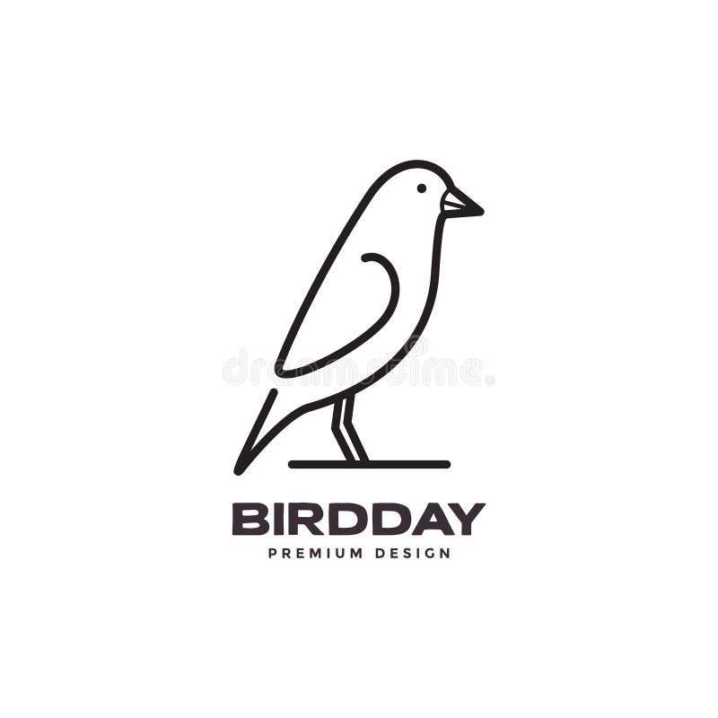 Single Line Bird Stand Logo Design Vector Graphic Symbol Icon Sign ...