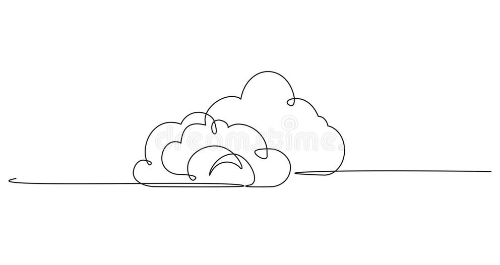 Line Drawing Cloud Stock Illustrations – 93,618 Line Drawing Cloud ...