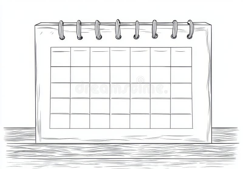 Single Line Drawing Desk Calendar Stock Photos - Free & Royalty-Free ...