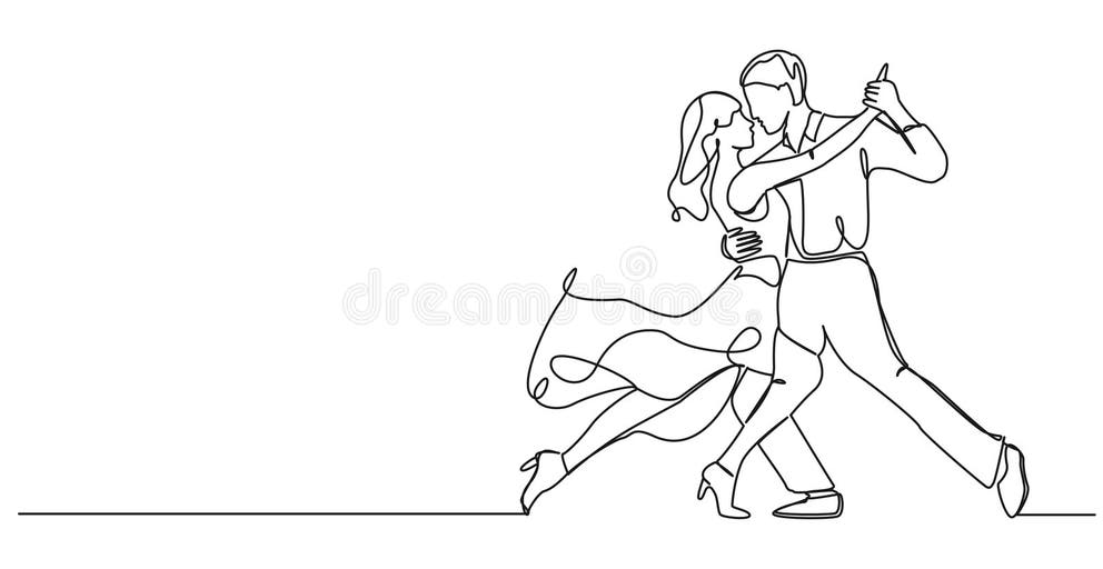 Line Drawing Couple Dancing Stock Illustrations 483 Line Drawing