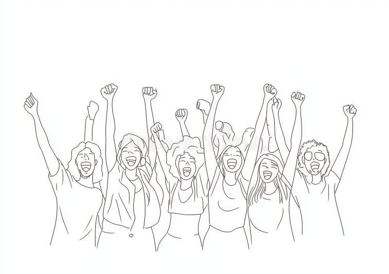 Line Drawing Crowd Stock Illustrations – 5,774 Line Drawing Crowd Stock ...