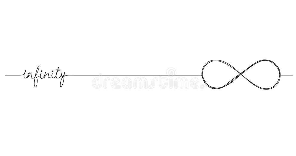 Single Line Drawing of Infinity Symbol Stock Illustration ...