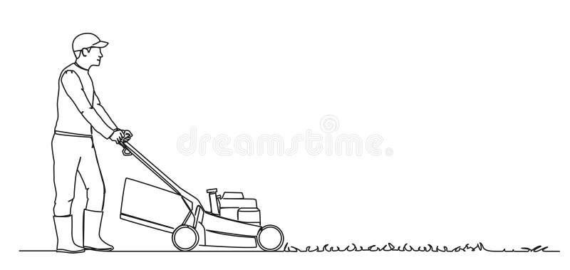 Single Continuous Gardener Stock Illustrations – 51 Single Continuous ...