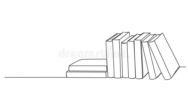 Bookshelf Line Drawing Stock Illustrations – 1,180 Bookshelf Line ...