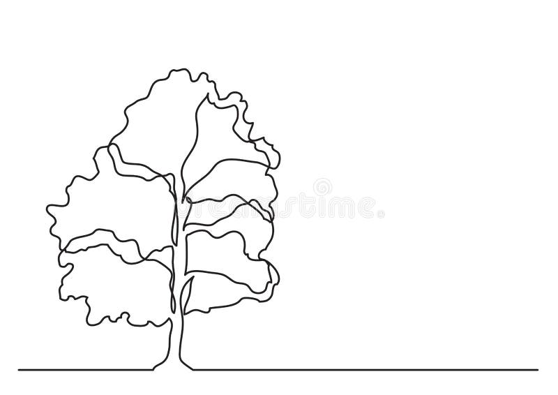Single Line Drawing Tree Stock Illustrations – 5,379 Single Line ...