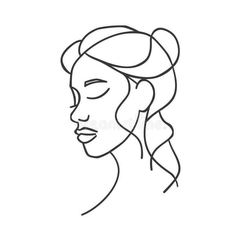 Line Drawing Face Profile Stock Illustrations – 16,627 Line Drawing ...